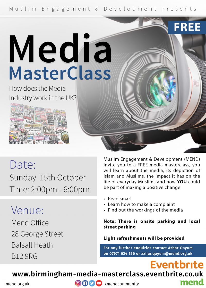 Bham Media Masterclass - Muslim Engagement and Development